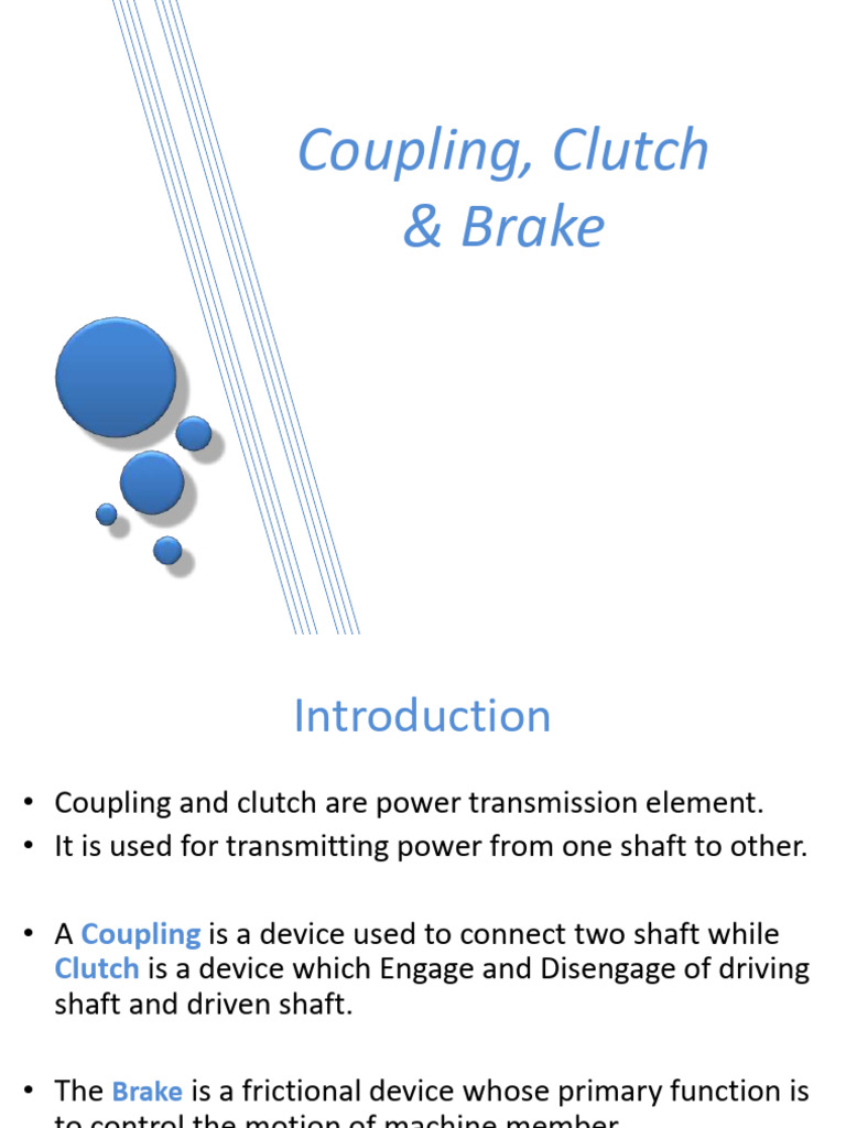 Chap-11 Coupling, Clutch, Brakes Eme | PDF | Clutch | Brake