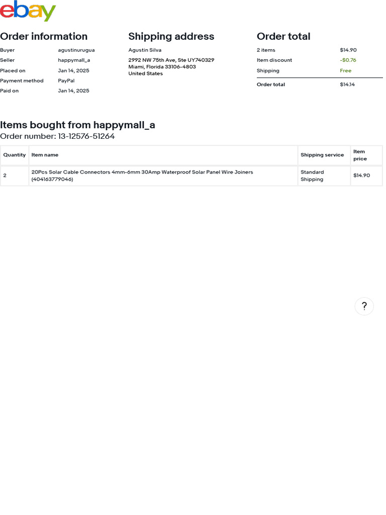Order details _ eBay_conectores | PDF
