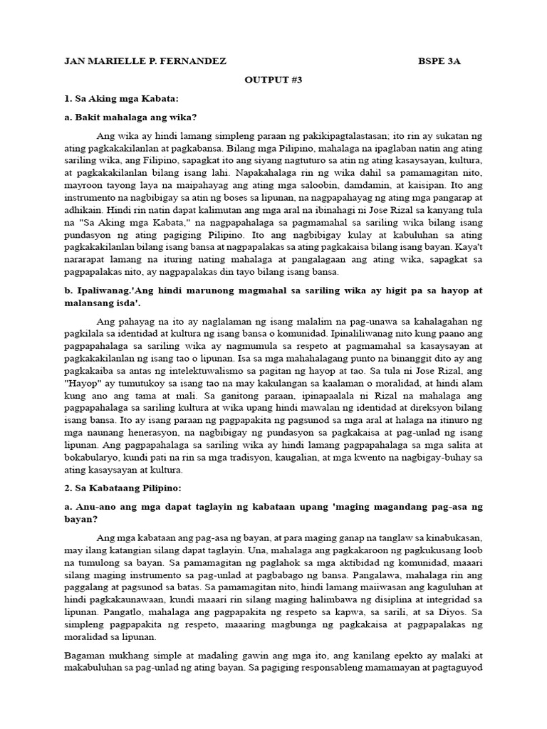 LWR Output 3 Fernandez | PDF