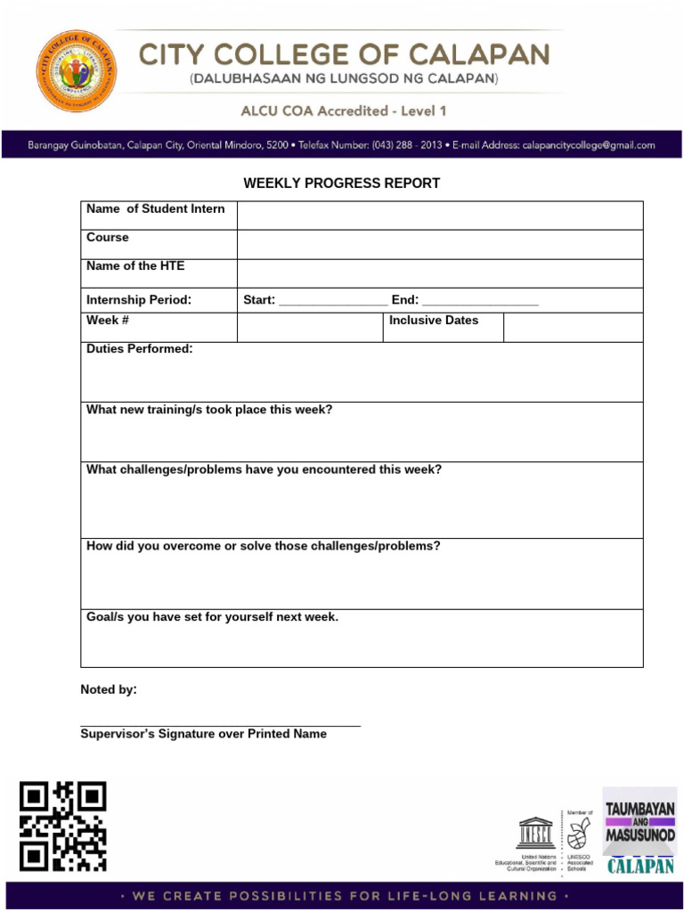 CCC-WEEKLY-PROGRESS-REPORT-FORMAT | PDF