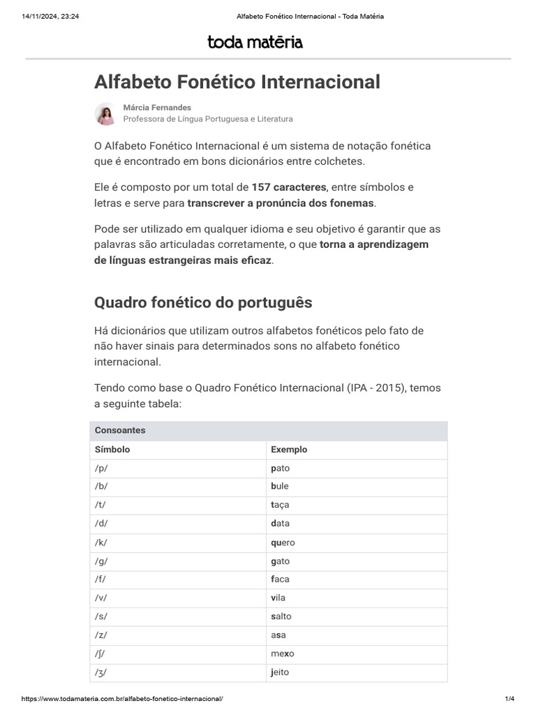 Alfabeto Fonético Internacional Explicado | PDF | Linguística | Fonética