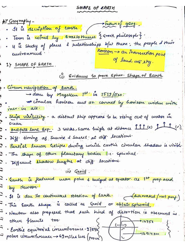 Shape of Earth, Latd. and Lond., Rotation, Seasons, Time Zones and Idl ...