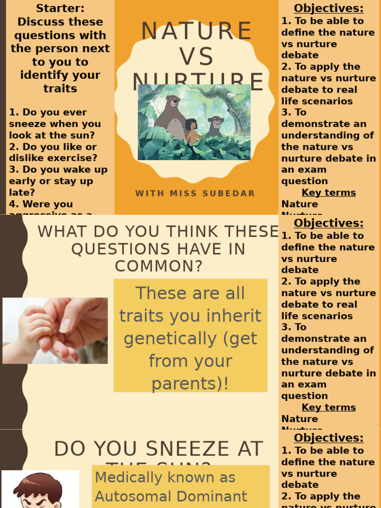 Nature Vs Nurture Debate | PDF | Nature Versus Nurture | Sociology