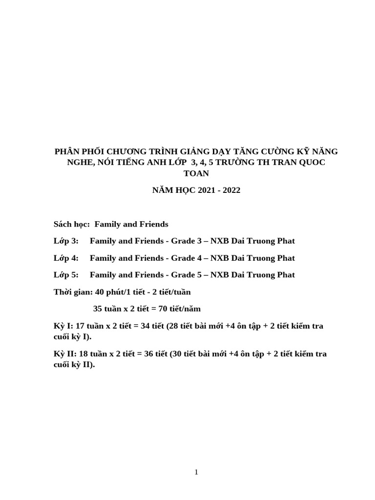Curriculum Grade 3,4 and 5 - TQT | PDF | Phonics