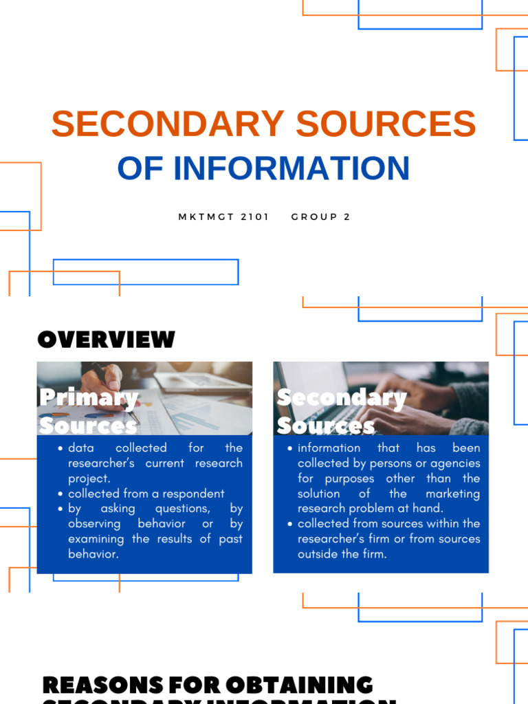 Chapt 3 Secondary Sources | PDF | Media Market | Information