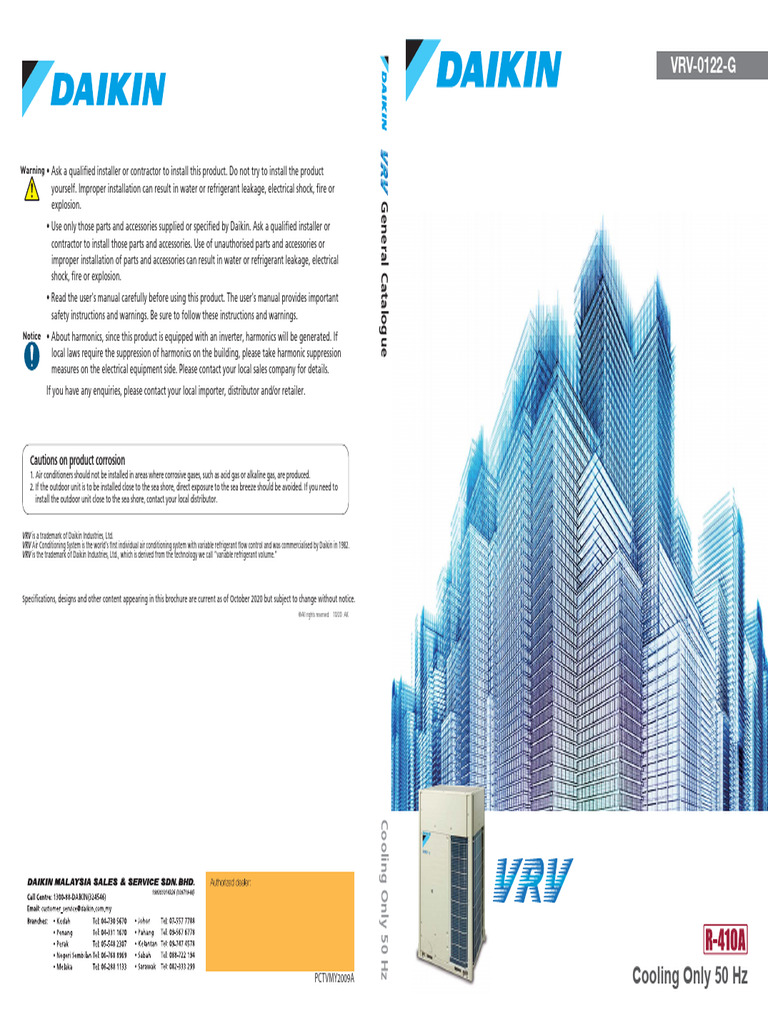 VRV General Catalogue (VRV-0122-G) Latest 2022 | PDF | Air Conditioning ...