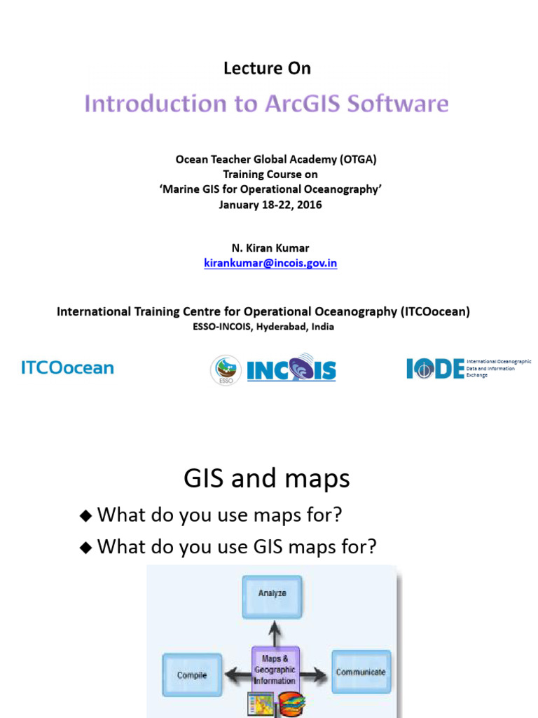 IntroductiontoArcGIS Kiran | PDF | Arc Gis | Geographic Information System