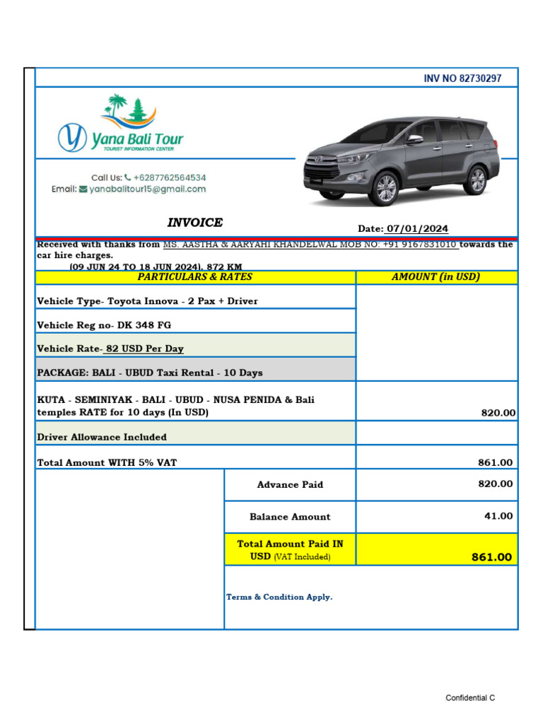 Taxi Bill 68880 | PDF