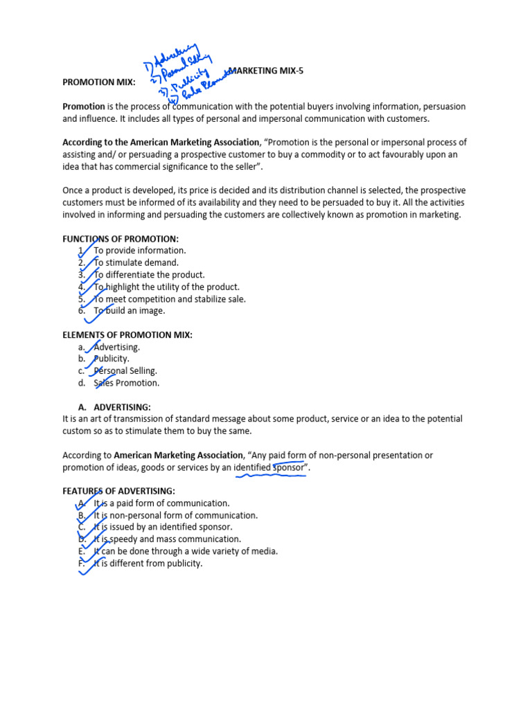 Marketing Mix-5 | PDF | Sales | Marketing