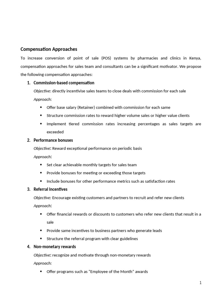 Compensation approach | PDF | Incentive | Employee Retention