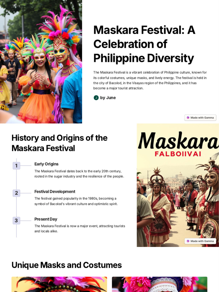 Maskara Festival: Celebrating Culture | PDF | Philippines | Festival