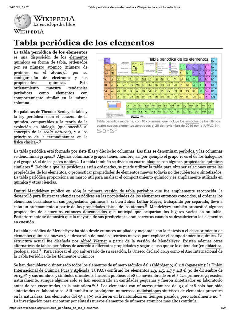 Tabla periódica de los elementos - Wikipedia, la enciclopedia libre ...