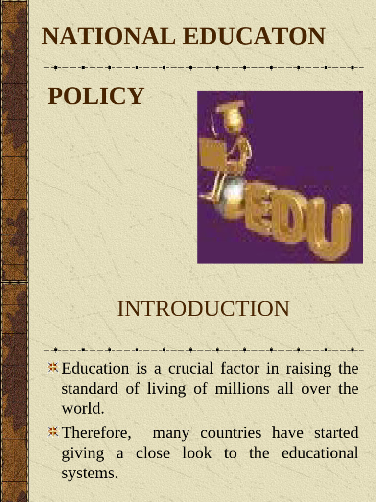 NATIONAL EDUCATON PPT Policy | PDF | Learning | Early Childhood Education