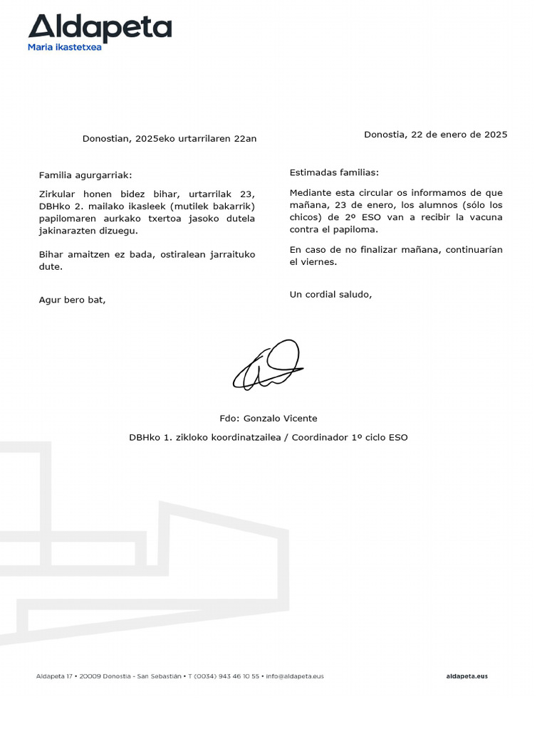 DBH2 - Txertaketa 24-25 | PDF