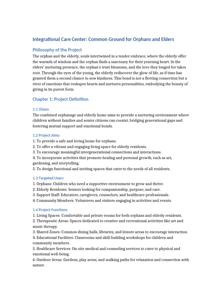 Integrational Care Center Thesis | PDF | Orphanage | Behavioural Sciences