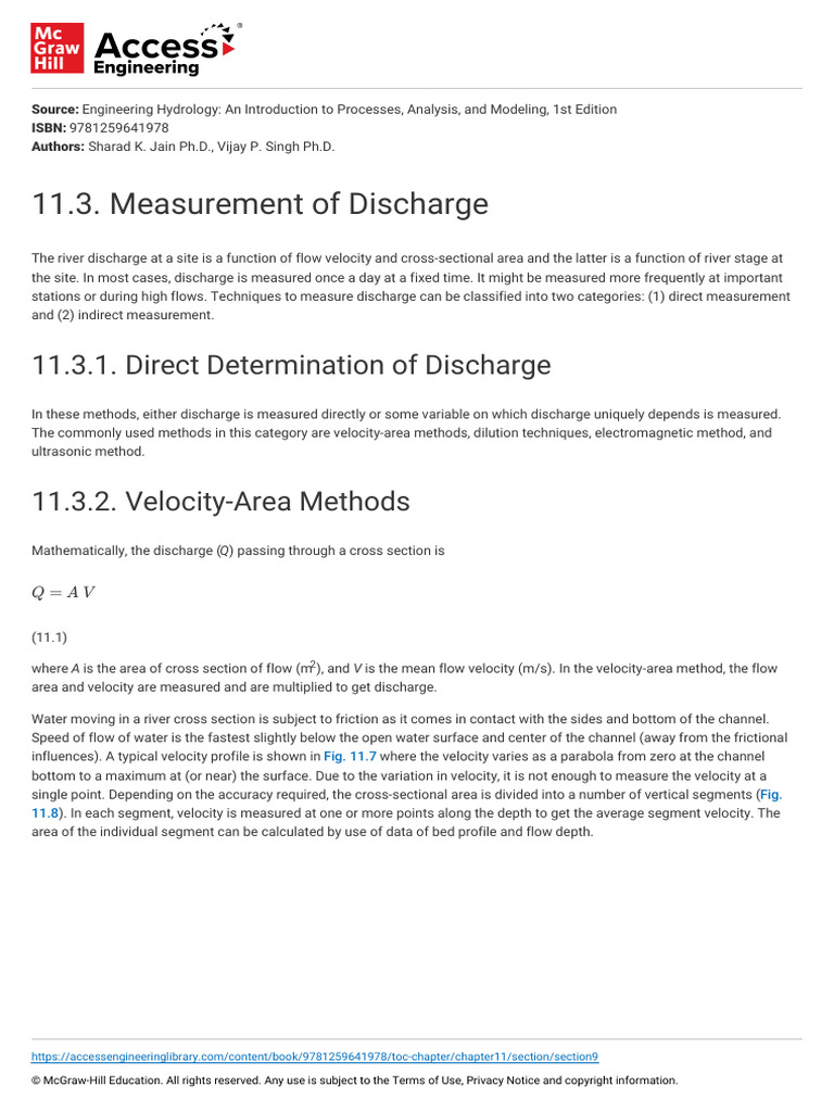 Measurement of Discharge | PDF | Discharge (Hydrology) | Rotation