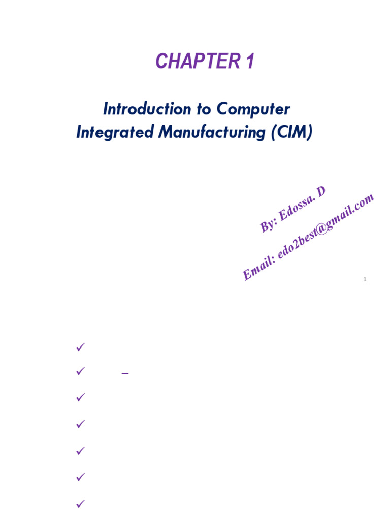 Understanding Computer Integrated Manufacturing | PDF | Automation ...