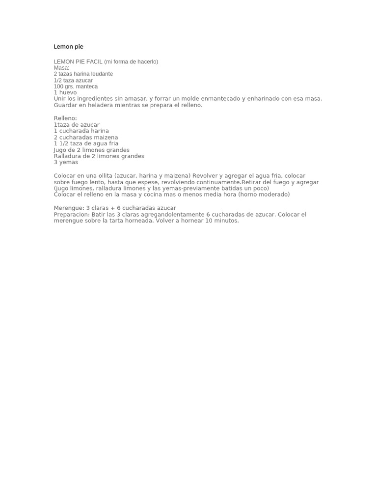 Lemon pie | PDF