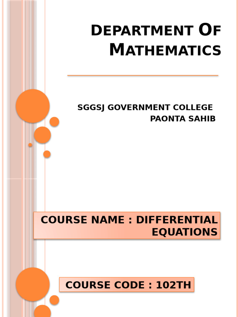 Clairaut's Differential Equation Explained | PDF