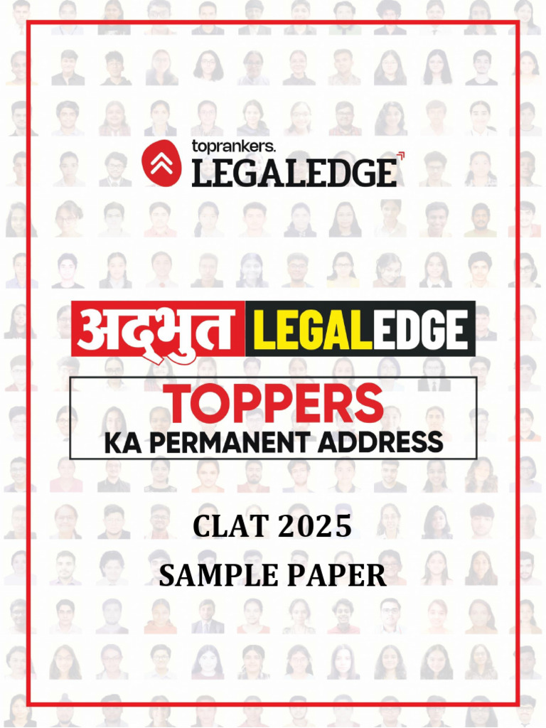 Clat 2025 Sample Paper 01 02833114750b2 | PDF | Flood | Agriculture