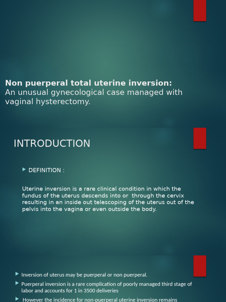 Uterine Inversion | PDF | Uterus | Vagina