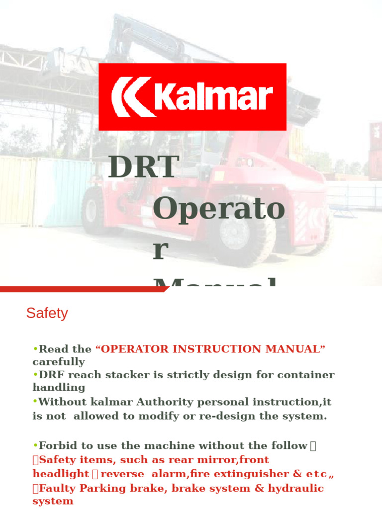 DRT Operator Training PDF | PDF | Manual Transmission | Brake