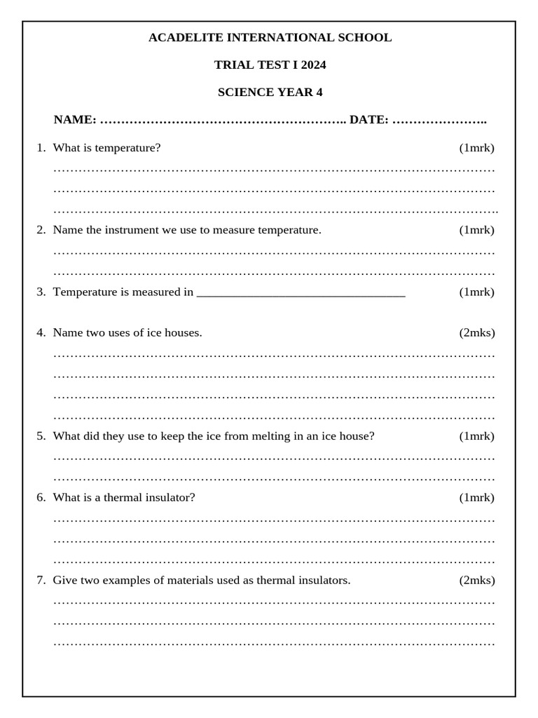 SCIENCE YEAR 4 | PDF