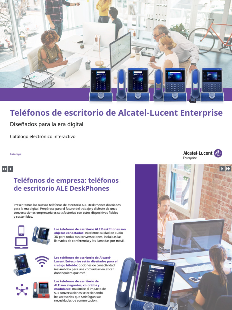 Ale Deskphones Ecatalog Brochure Es | PDF | Bluetooth | LAN inalámbrico