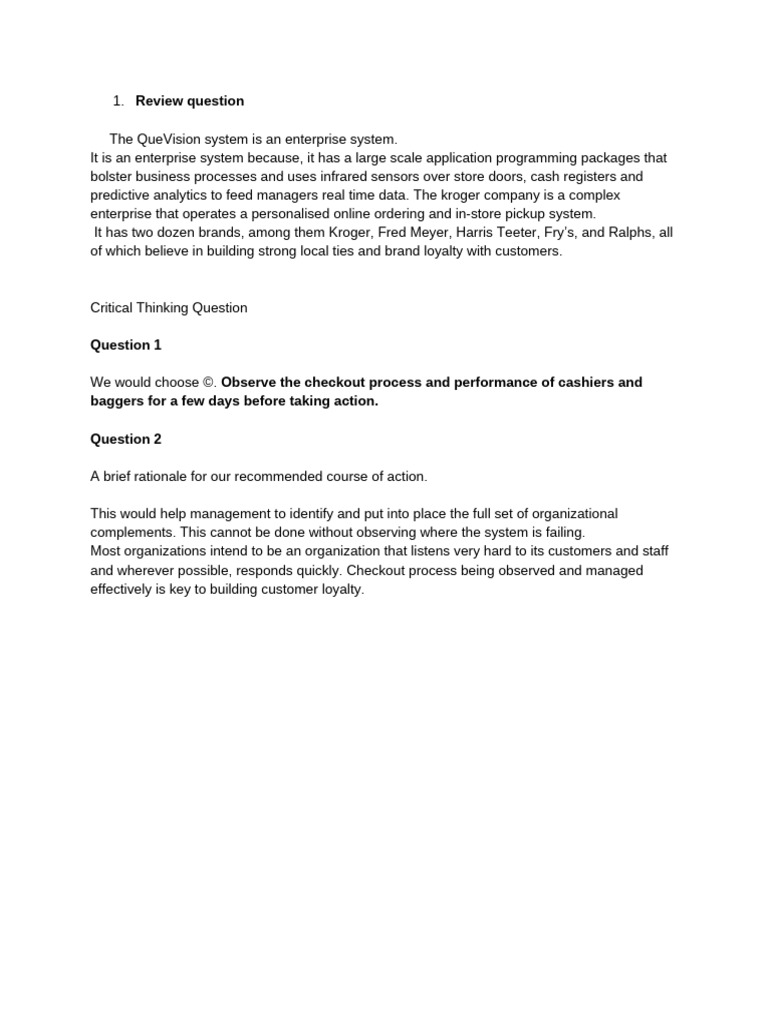 Optimizing Checkout Processes at Kroger | PDF