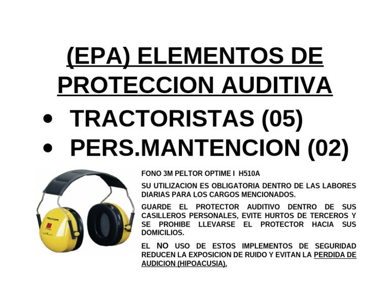 EPA PELTOR H510A | PDF