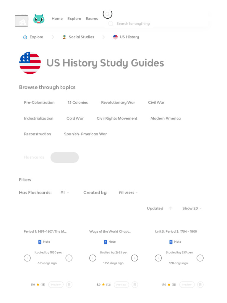 US History Study Guides_ Notes _ Knowt | PDF | Qualifications