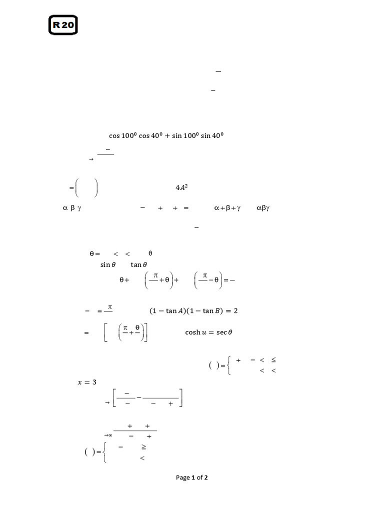 Mathematics – I 20MTC21 | PDF | Applied Mathematics | Mathematical Physics Mathematics – I 20MTC21 | PDF | Applied Mathematics | Mathematical Physics