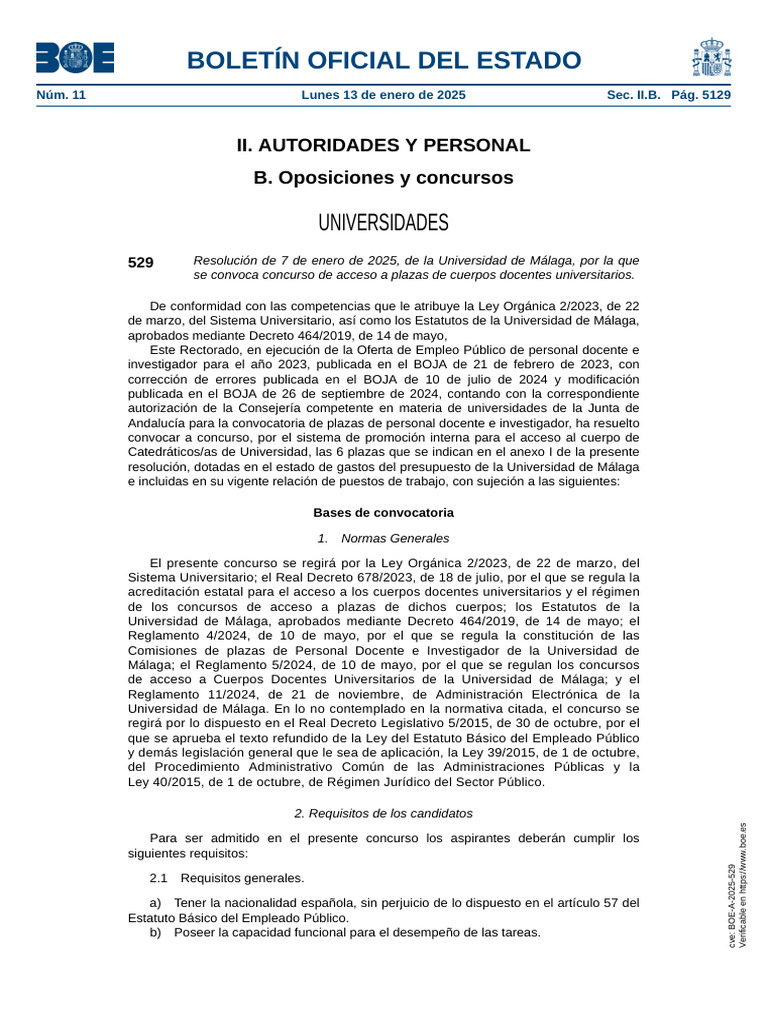 Boe A 2025 529 | PDF | Gobierno