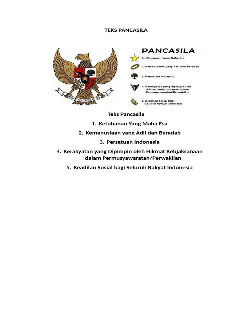 Teks Pancasila | PDF
