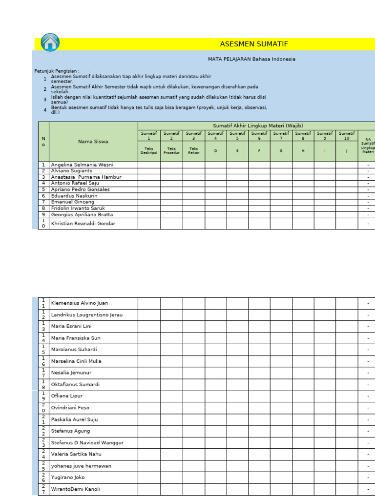 ASESMEN SUMATIF Bindo 2025 | PDF