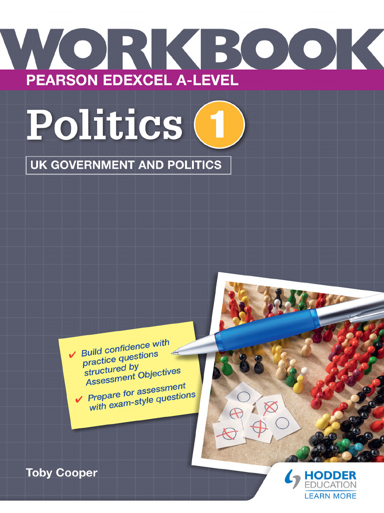 Pearson Edexcel A-Level Politics Workbook 1 UK Government and Politics (Toby Cooper, Eric Magee ...