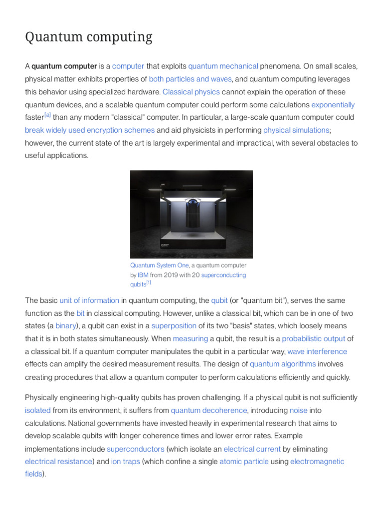 Quantum Computing | PDF | Quantum Computing | Cryptography Quantum Computing | PDF | Quantum Computing | Cryptography
