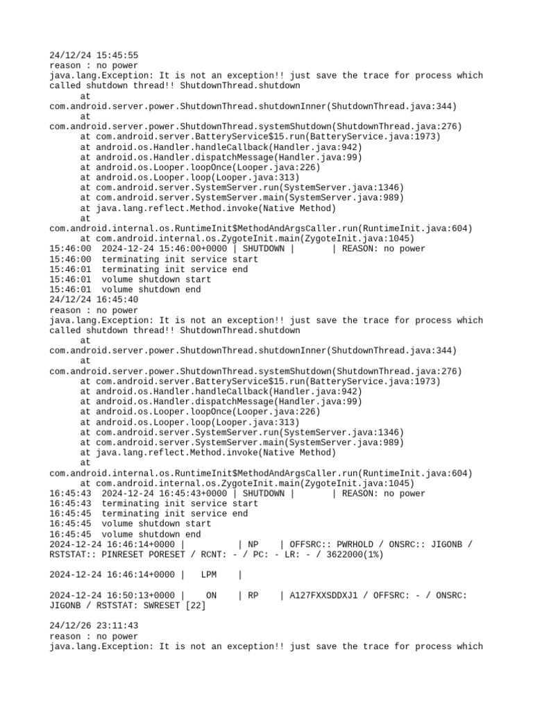 Power Off Reset Reason Backup | PDF | Java (Programming Language) | Oracle Acquisitions