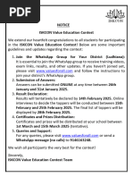 Value Education Contest 2025 Details | PDF