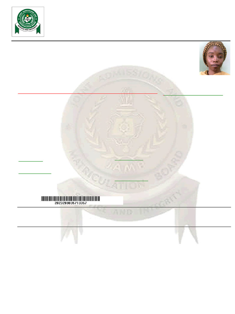 Gidado Naima UndisclosedApplicationSlip | PDF | Nigeria