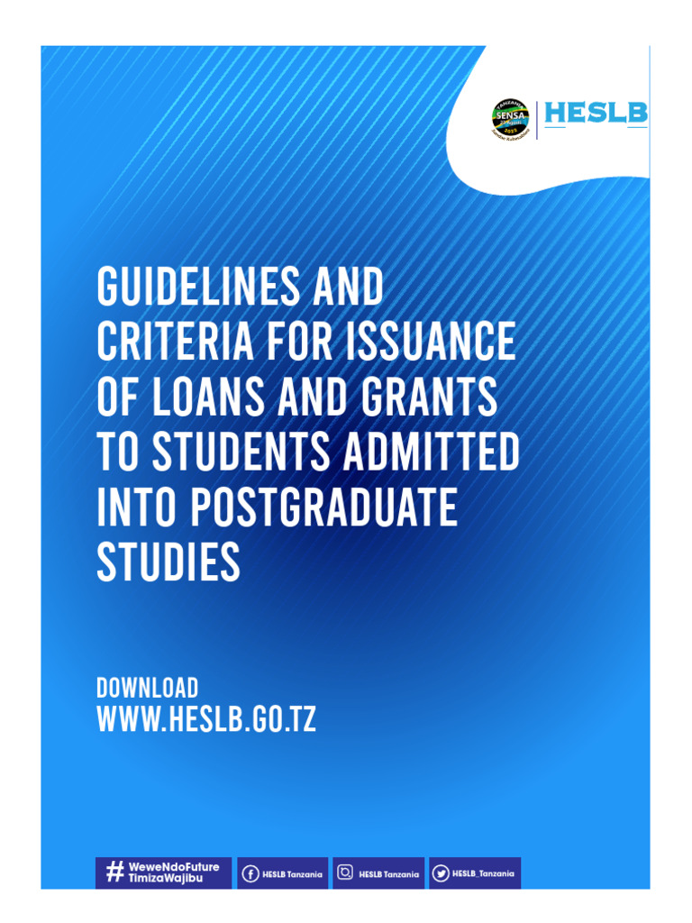 Postgraduate Loan Guideline-Revised | PDF | Postgraduate Education ...