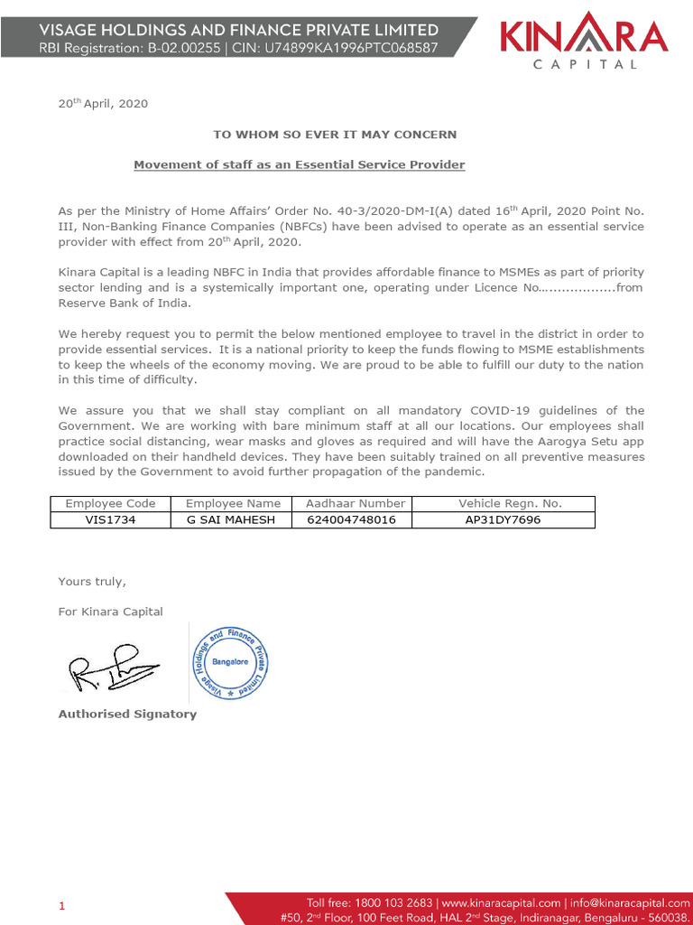 Authorisation letter (2) | PDF