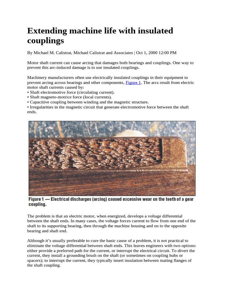 Extending Machine Life With Insulated Couplings | PDF | Insulator ...