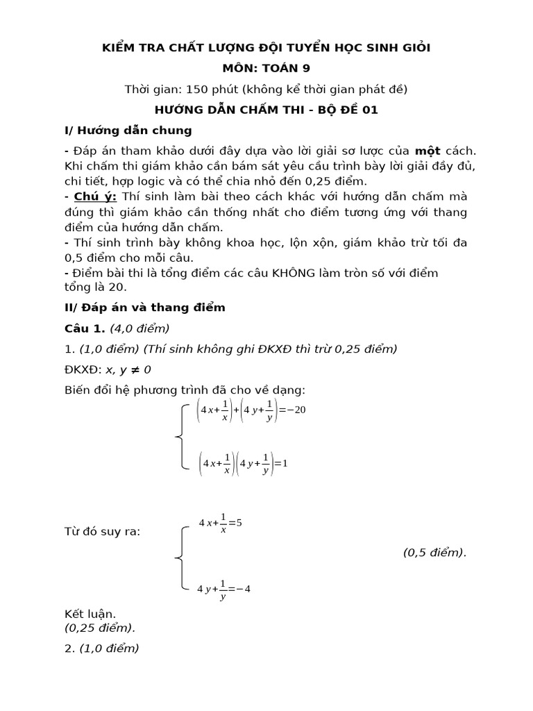 ĐỀ 01 - HDC | PDF