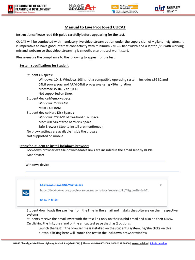 CUCAT Manual - (How To Attempt) | PDF | 64 Bit Computing | Operating System