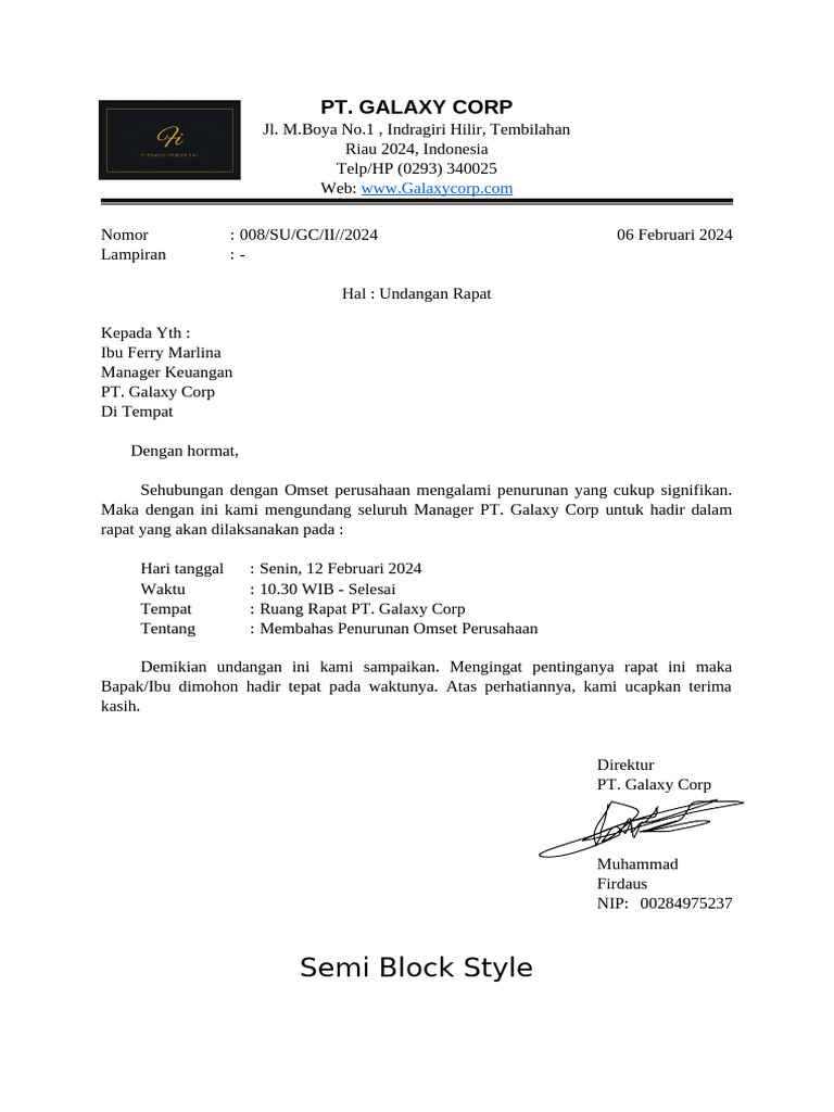 Surat Semi Block Style | PDF