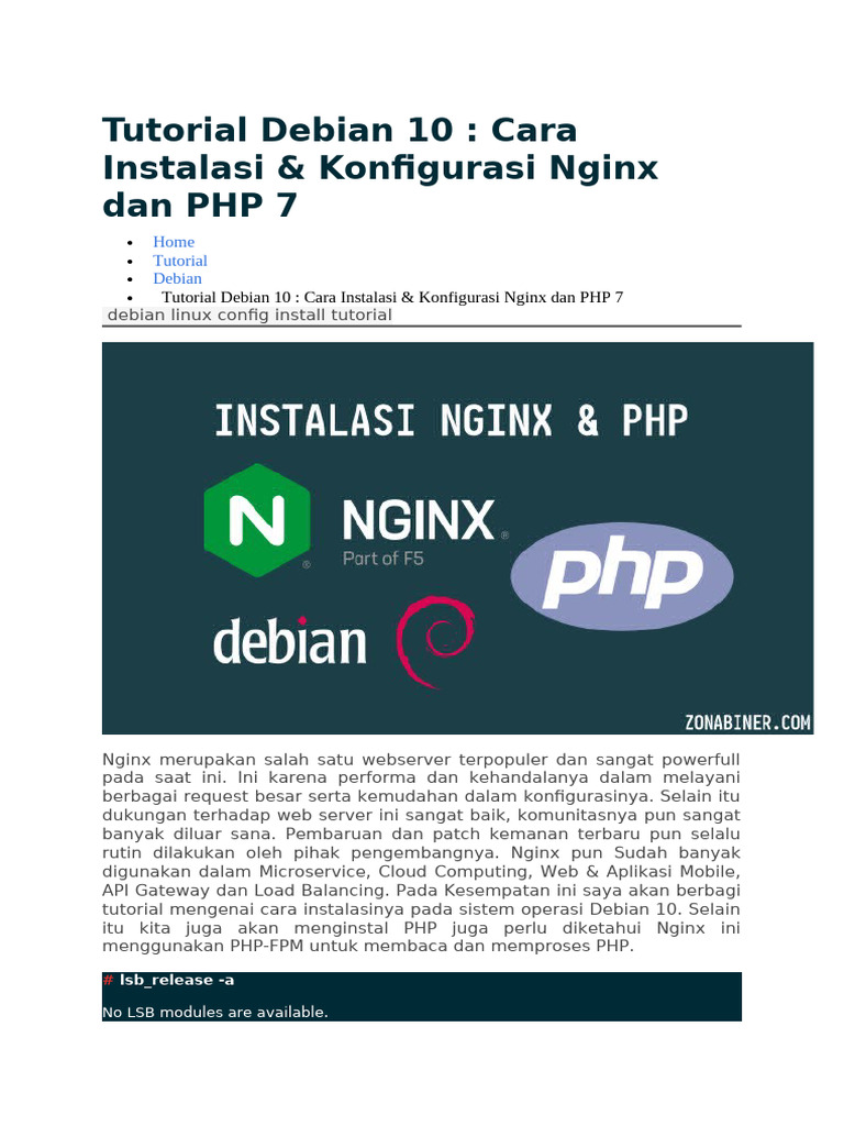 Tutorial Debian 10 Nginx | PDF