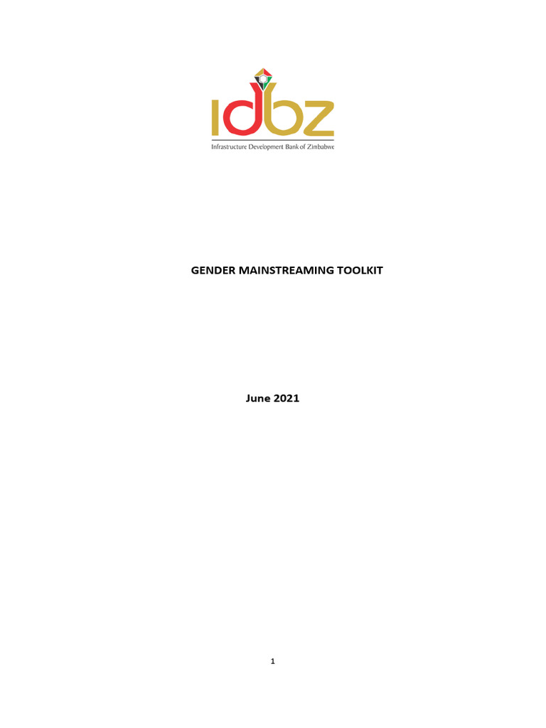Gender Mainstreaming Toolkit Guide | PDF | Woman | Gender