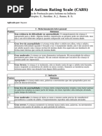 Escala CARS para Avaliação do Autismo | PDF | Espectro do autismo ...
