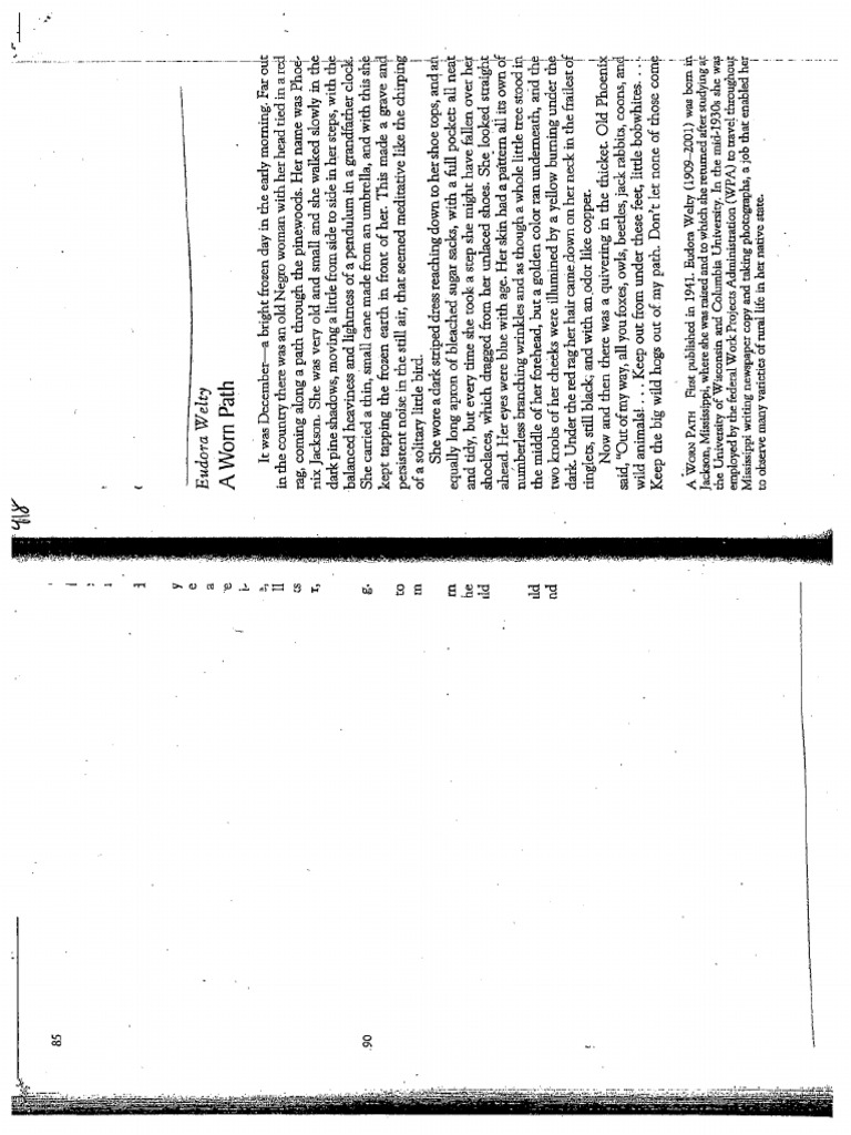 Eudora Welty - A Worn Path | PDF